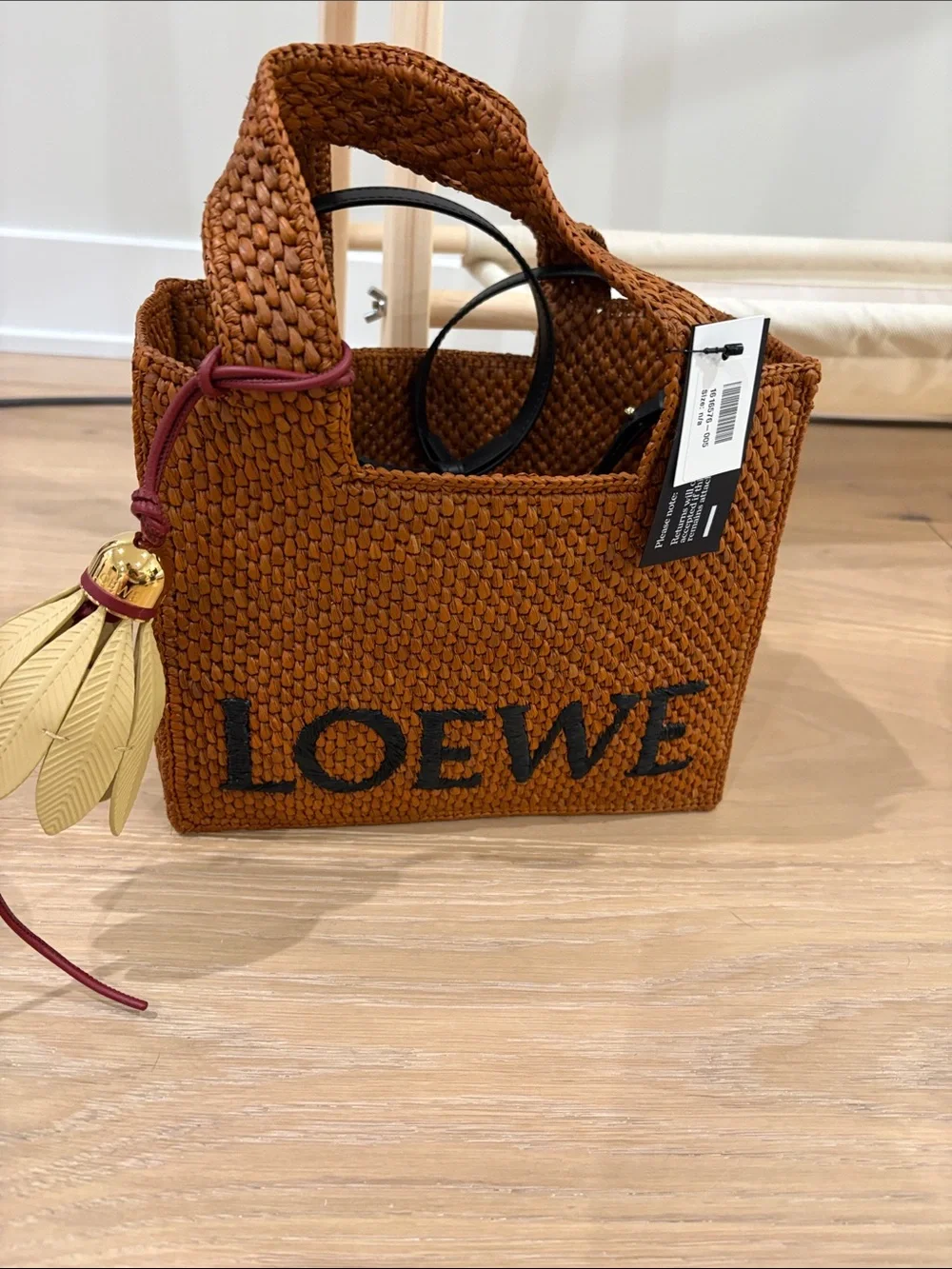 Loewe | Bags | Loewe Font Tote In Tan Raffia | Poshmark
